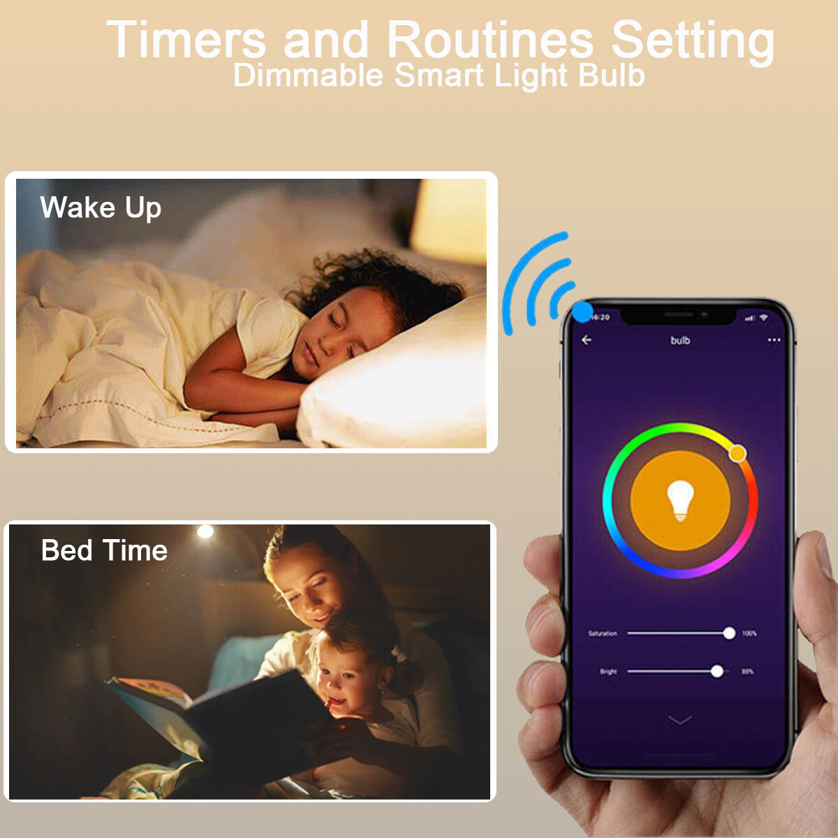 Smart Light Bulb 16 Colour Changing Lamp 10W Remote Control Bayonet ...