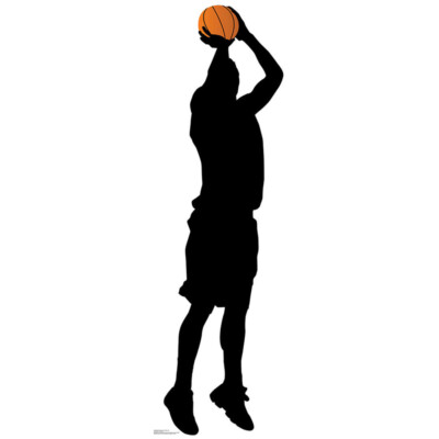 BASKETBALL PLAYER SILHOUETTE Lifesize CARDBOARD CUTOUT Standee Standup ...