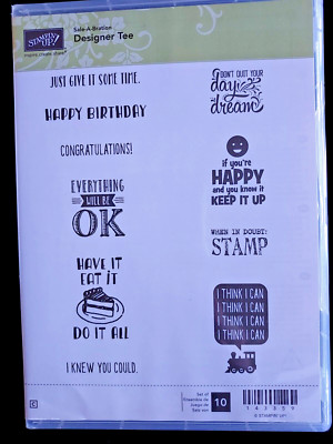 Stampin' Up! DESIGNER TEE (10) Stamps Set-Words/Phrases/Themes+++SAB ...