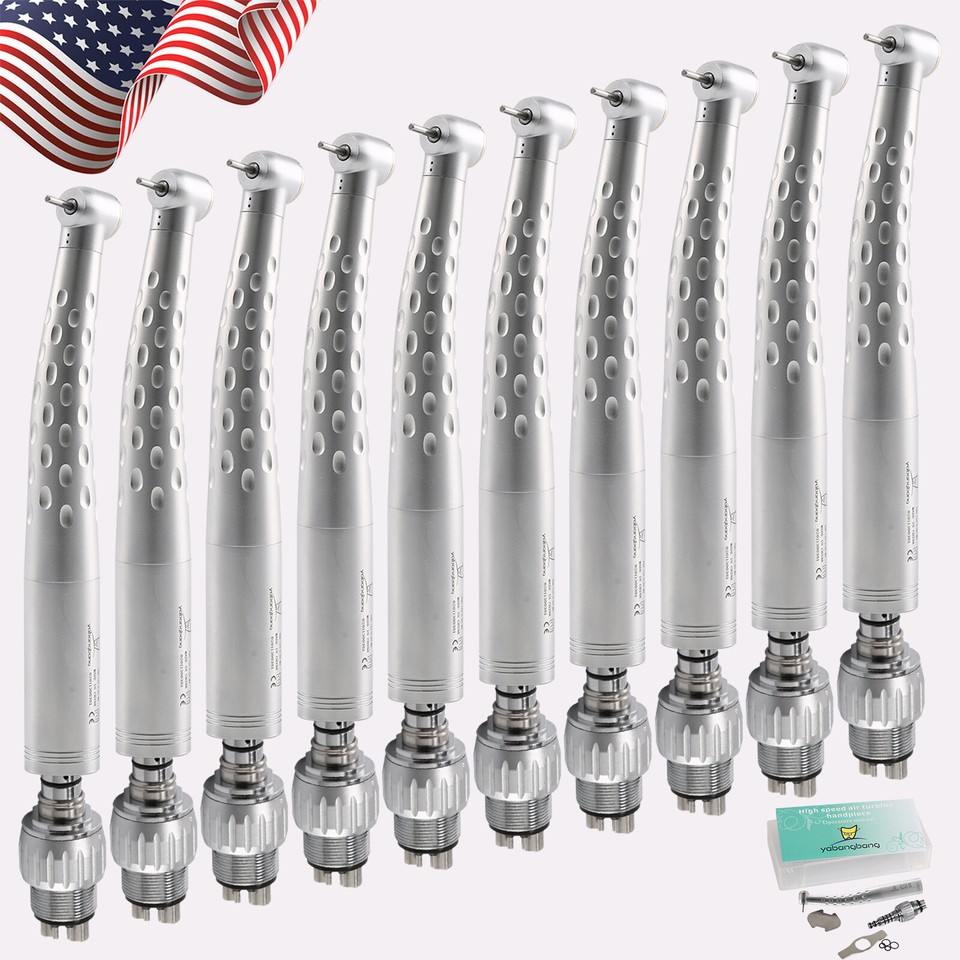 1-10 Dental High Speed Turbine Handpiece Standard Head&Quick Coupler ...