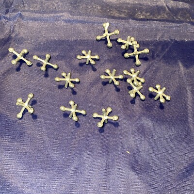 Vintage 14 Pcs Antique Jacks Toys Steel Jack Game Old Solid Metal ...