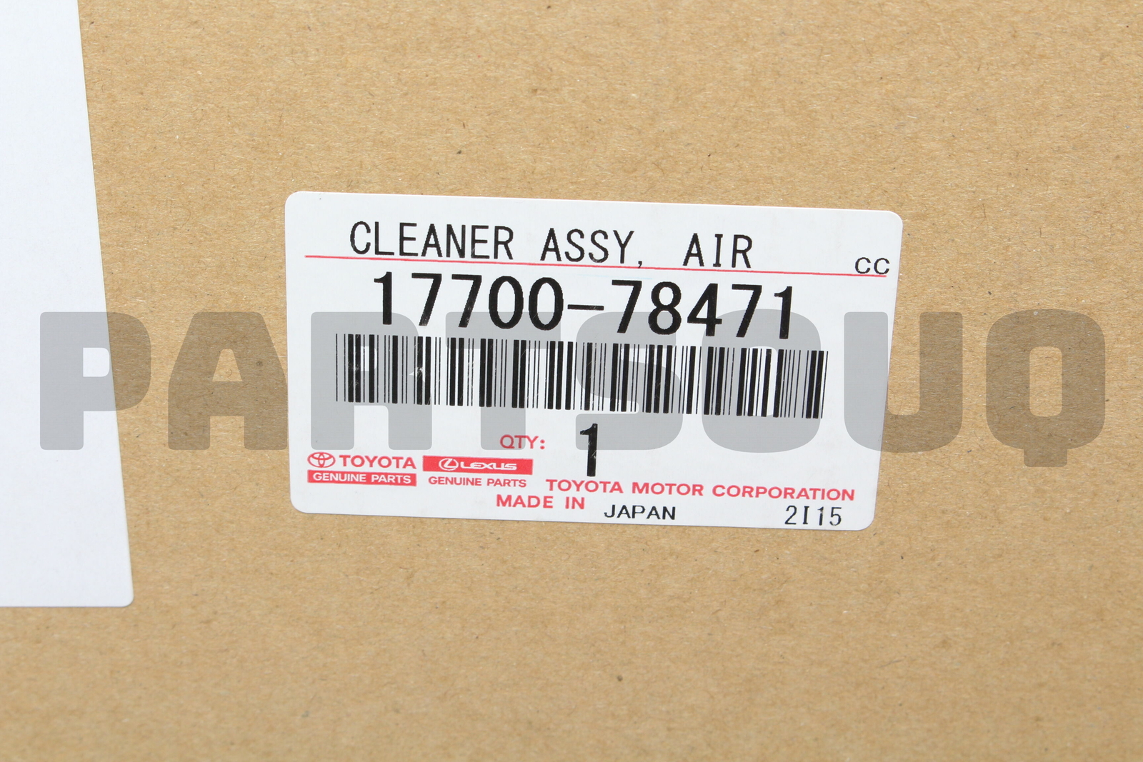 1770078471 Genuine Toyota CLEANER ASSY, AIR 17700-78471 | eBay