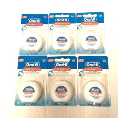 NIP Oral-B essential mint dental floss cavity defense 6 packages | eBay