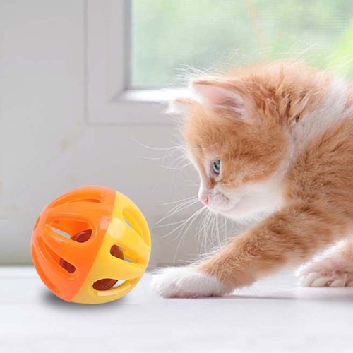Indoor Play Cat Throw Toys Cat Bell Ball Toys Pet Supplies Pet Training ...