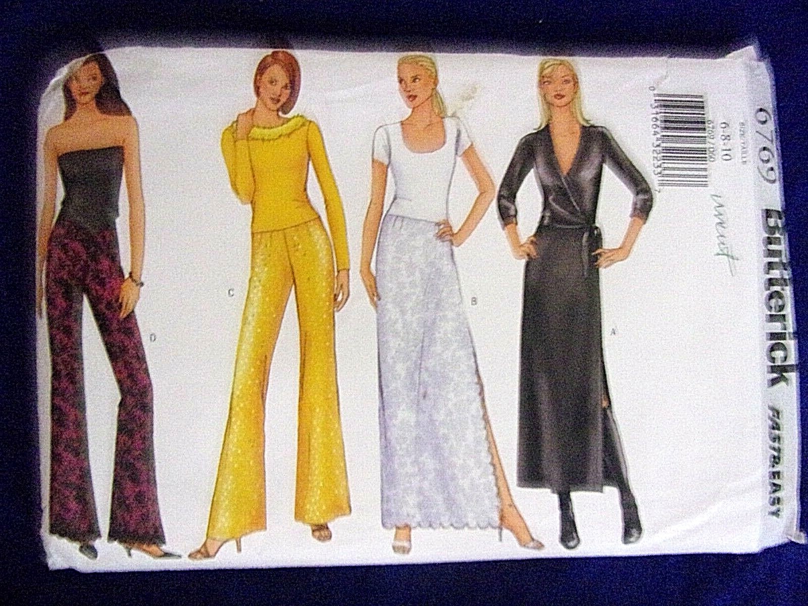 UNCUT BUTTERICK# 6769 WOMEN SZ 6-8-10 WARDROBE SEWING PATTERN DRESSY ...