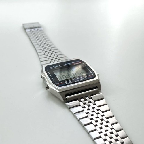 Casio W-38 80s Vintage Digital Watch Pepsi Color Used | eBay