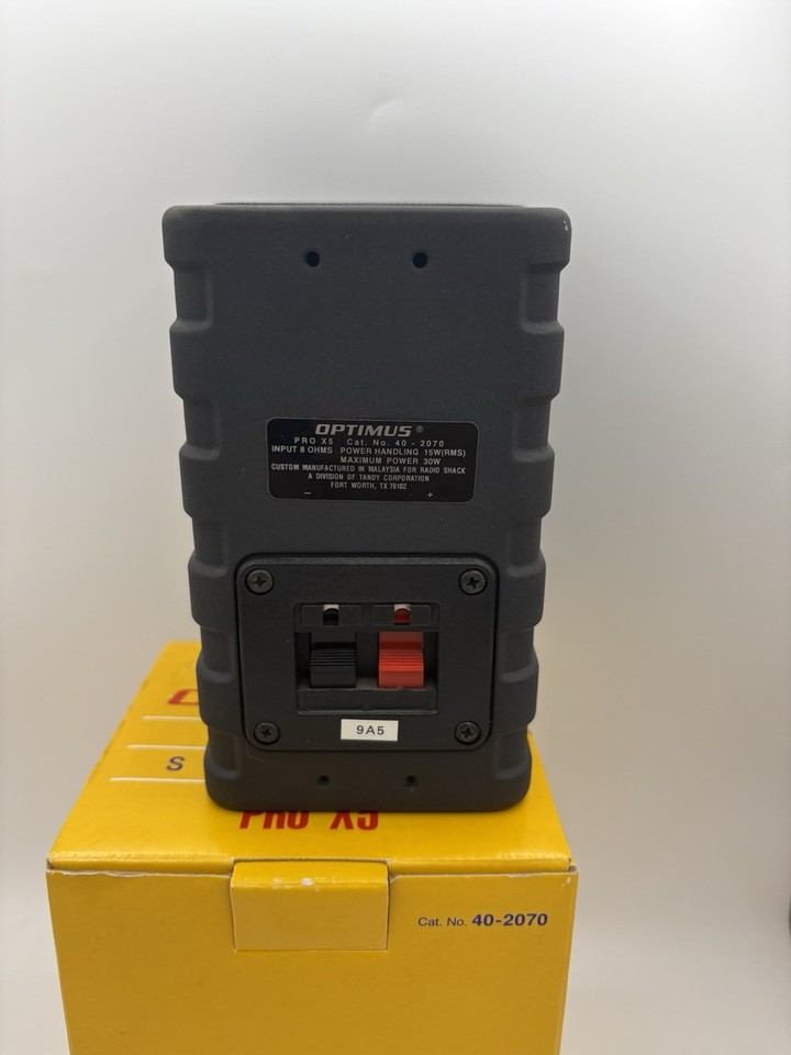 OPTIMUS PRO X5 MINI BOOKSHELF SPEAKERS 40-2070 BLACK (SET OF 2) NEW ...