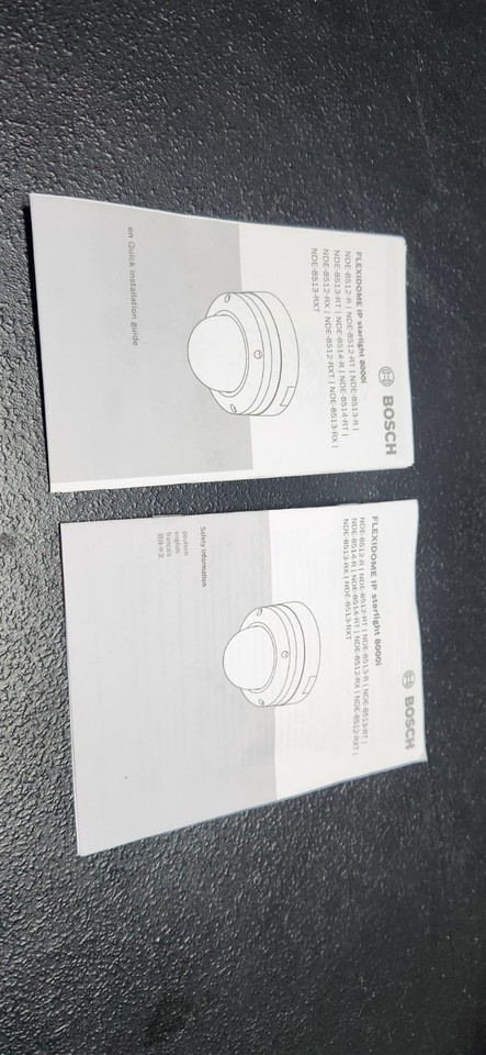 Bosch Flexidome IP starkight 8000i NDE-8512-rx | eBay