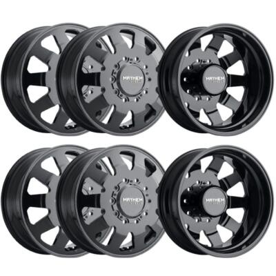 (Set-6) Mayhem Challenger Dually 22x8.25 10x225 169mm Gloss Black ...