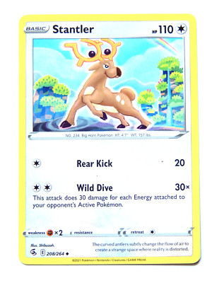 Stantler 208/264 (NM, Pokemon Card, Fusion Strike, 2021, Colorless ...