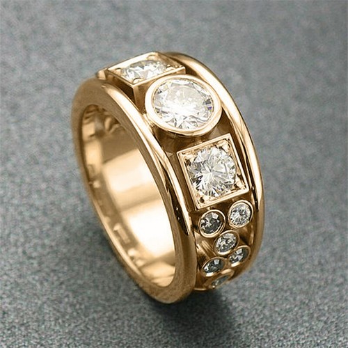 Women Gorgeous Gold Plated Rings Cubic Zirconia Jewelry Gift Sz 6-10 | eBay