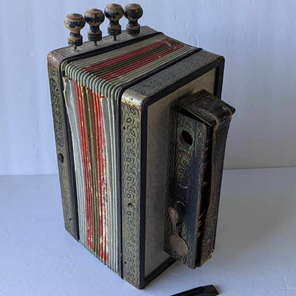Antique M Hohner Button Accordion | eBay