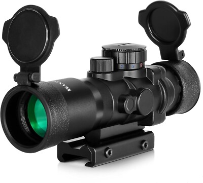 4X Rifle Scope Red Green Blue Reticle 32mm FMC lens W/ 20mm Picatinny ...