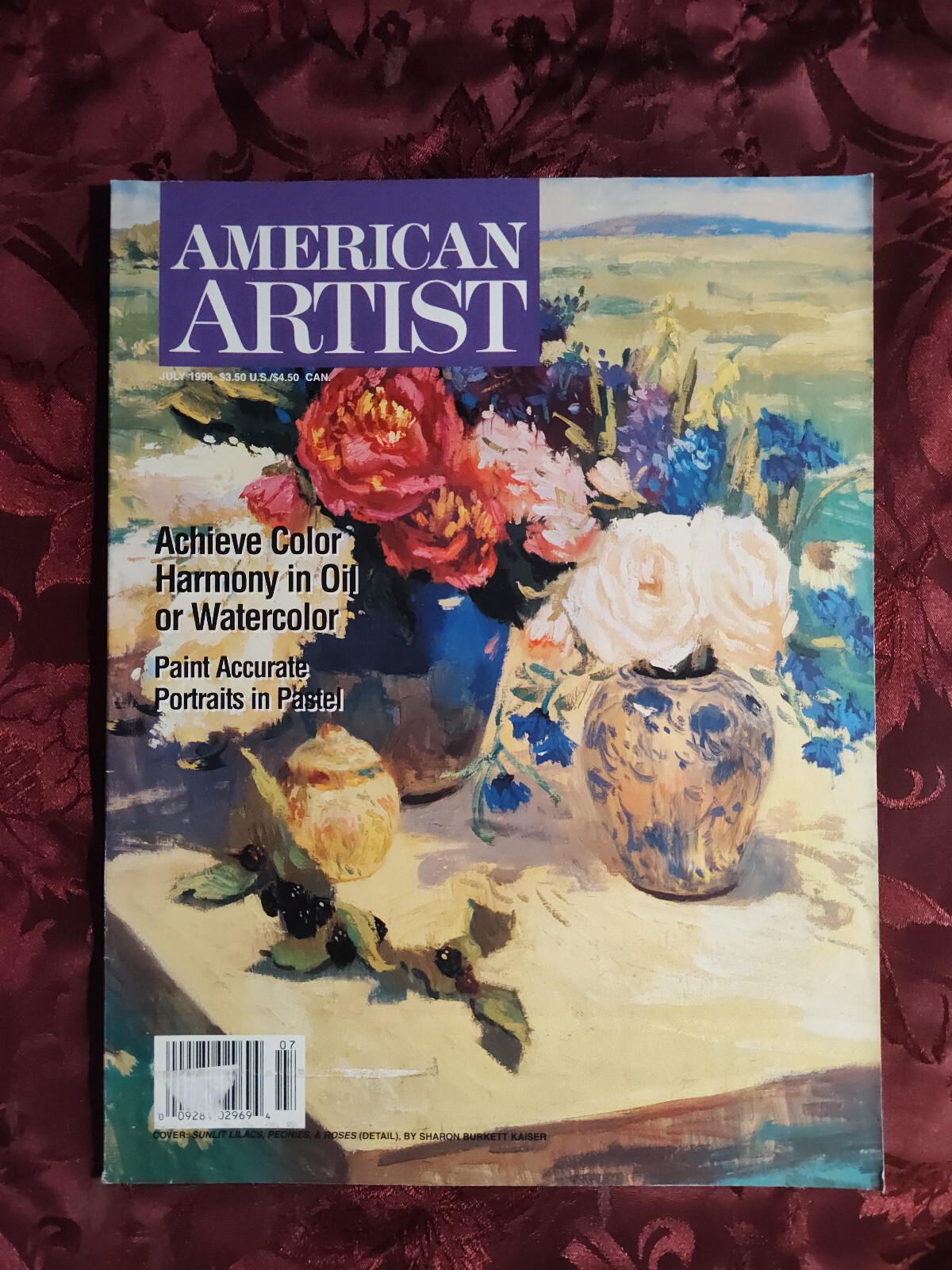 AMERICAN ARTIST July 1998 Sharon Burkett Kaiser Gregory Hull Sylvia D ...