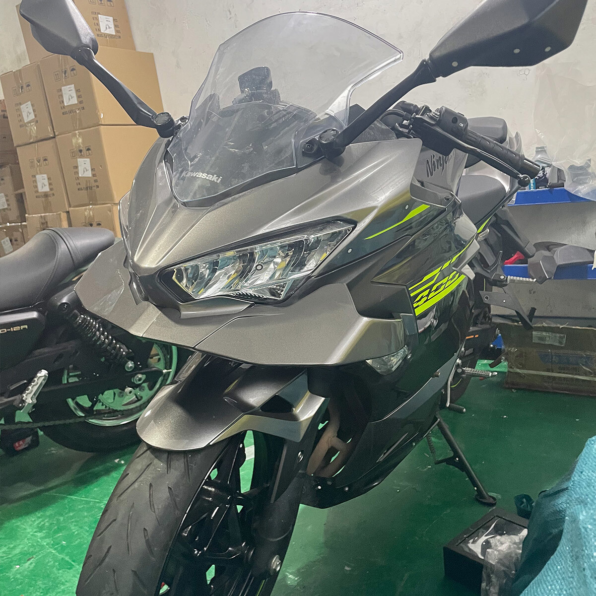 For Kawasaki NINJA 400 Aerodynamics Wing Winglet Front Beak Ram Air ...