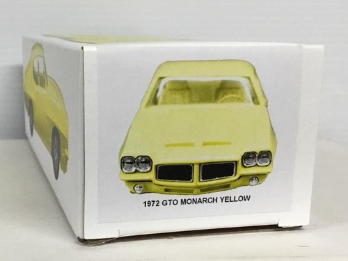 New 1972 Pontiac GTO Monarch Yellow 5 View Custom Promo Model BOX ONLY ...