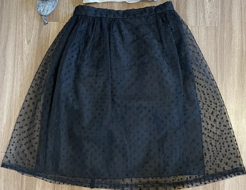 Vintage Black Polka Dot Coquette 50s Skirt - Gem