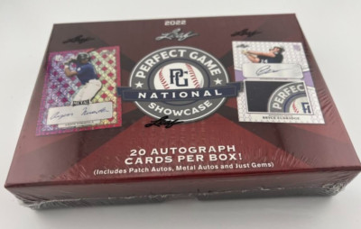 2022 Leaf Perfect Game National Showcase Baseball Sealed Hobby Box 20 ...