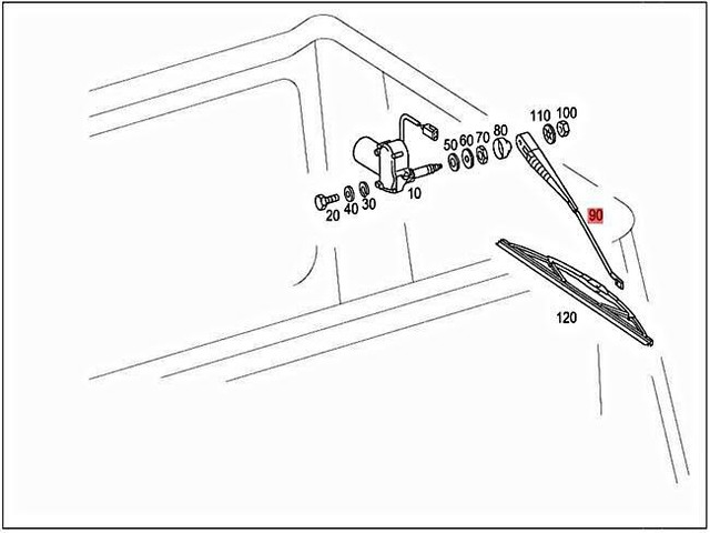 MERCEDES 463 G550 G63 G Wagon Rear Wiper Arm 4638200244 for sale online ...