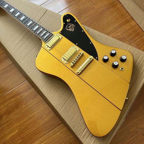 US Warehouse Custom Firebird Gold Electric Guitar HH Pickups Gold ...