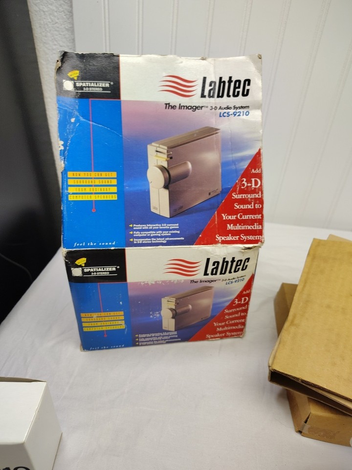 Labtec 3D Audio System LCS-9210 The Imager with Spatializer 3D Stereo ...