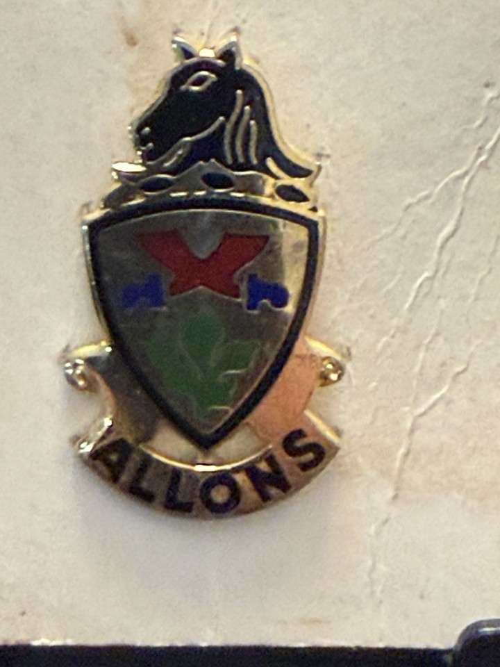 “Vintage U.S. Army 87th Infantry Regiment DUI Pin ‘ALLONS’ WWII Era ...