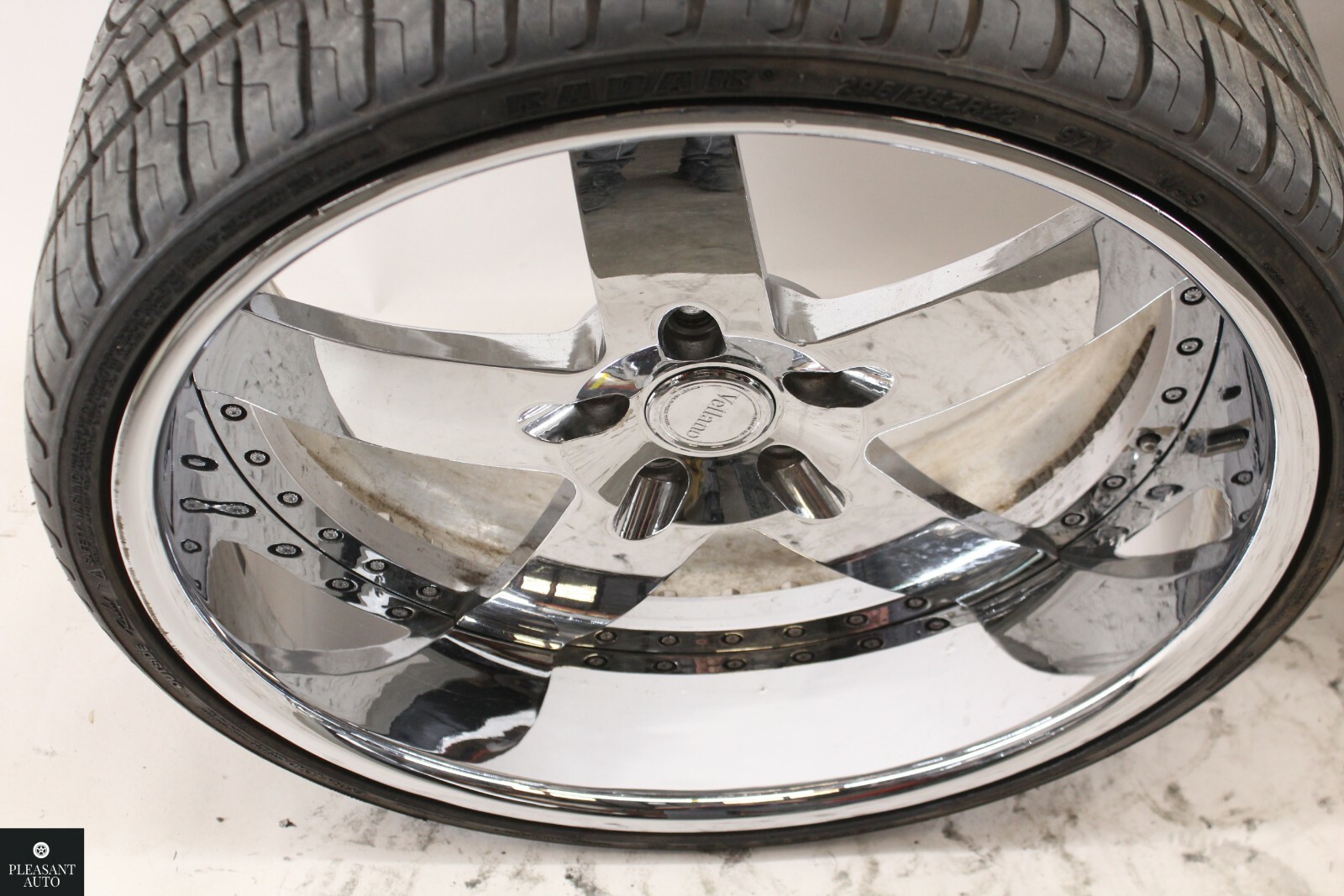 22" Vellano Wheels VSK Chrome Lip 5 Lug Rims | 295/30 | 22" | 4 Piece ...