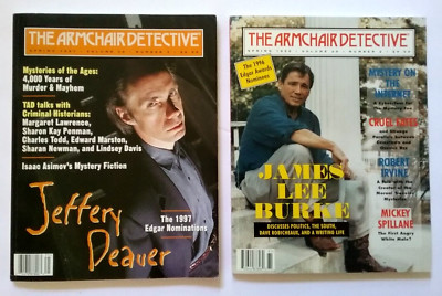 "ARMCHAIR DETECTIVE" MAGAZINE TWO ISSUES 1996-97 "JEFFERY DEAVER JAMES ...