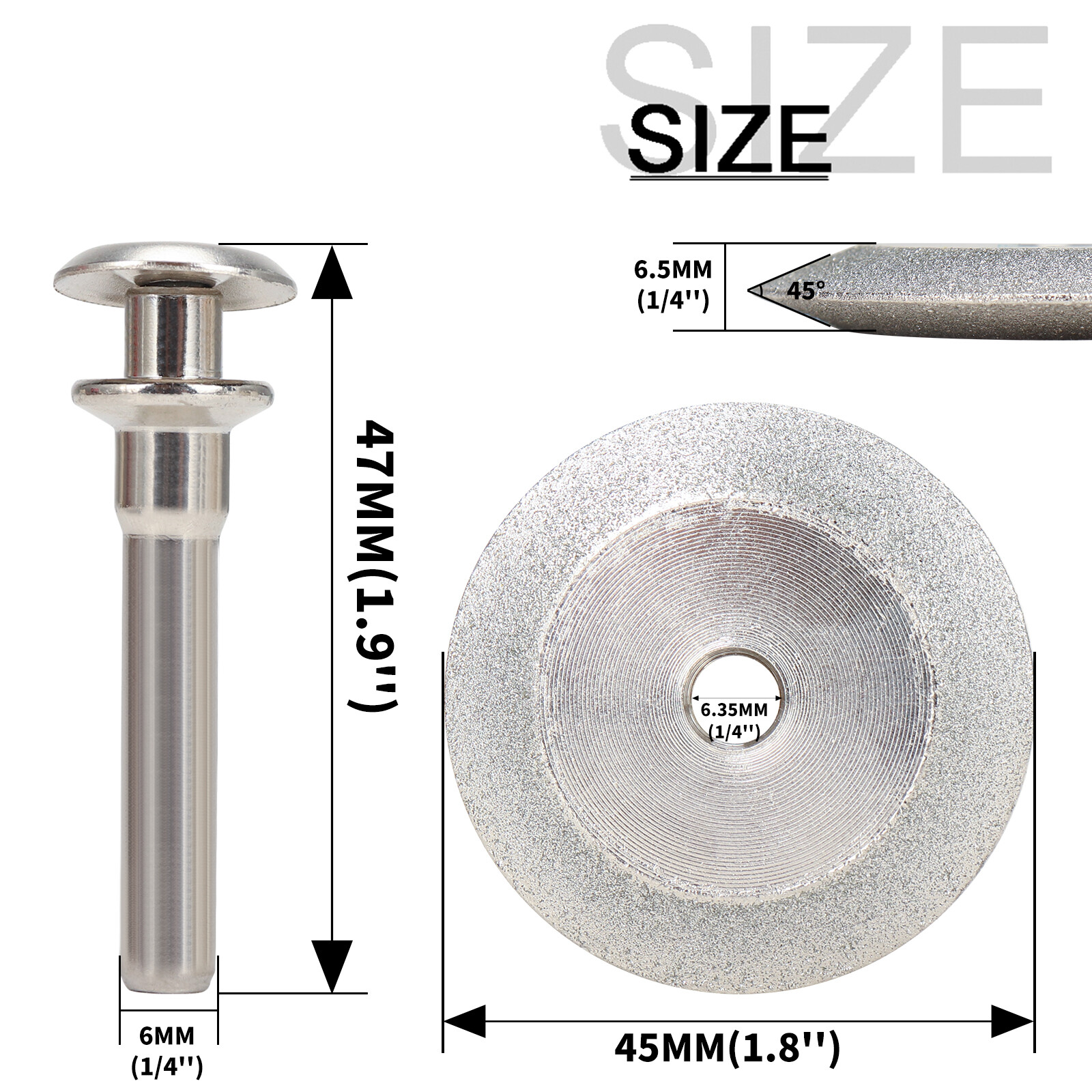 Diamond Grinding Wheel Disc With 3/6mm Shank For Polishing Jewelry ...
