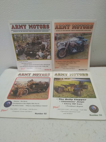 Army Motors Lot 4 2000 Full Year Magazine Issues MVPA Korean War tank ...