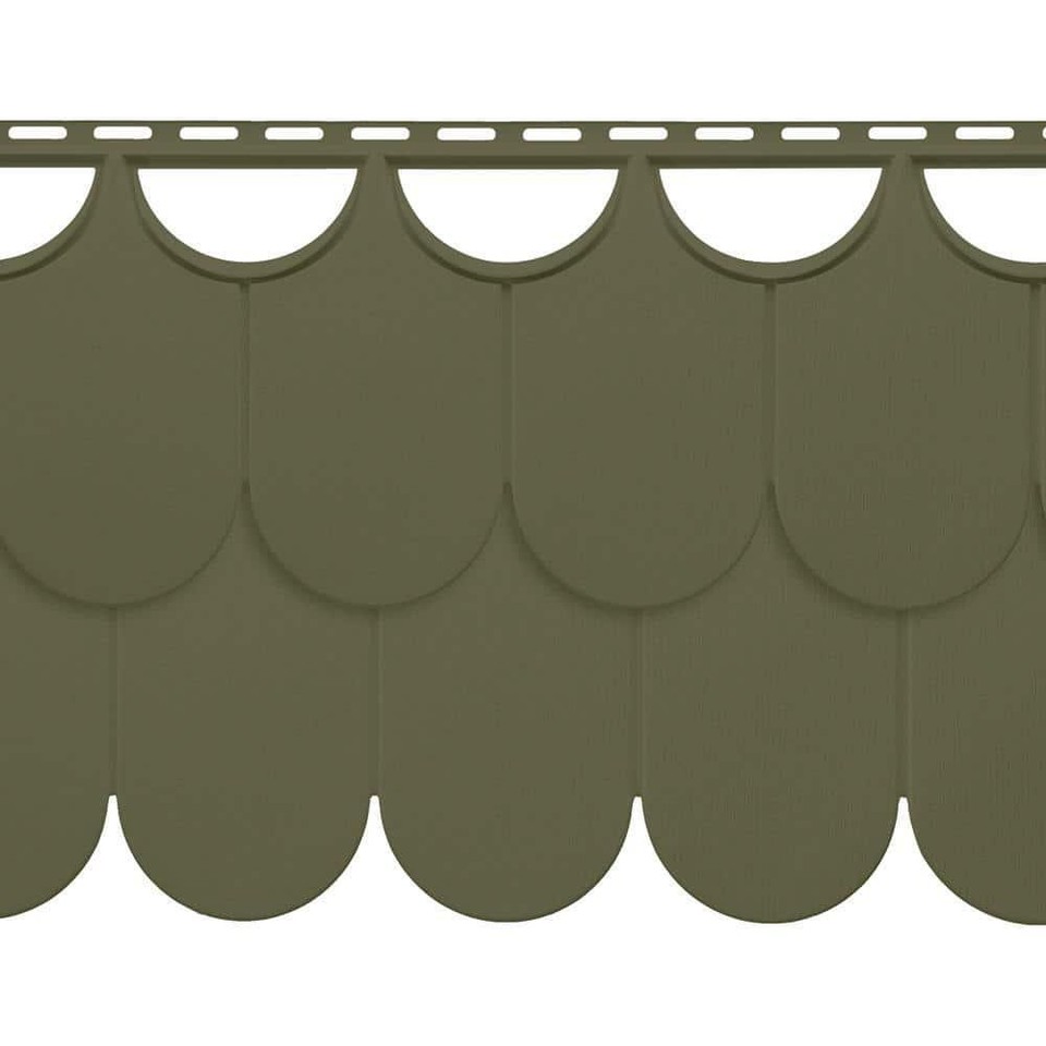 Novik Siding Half Round (32" x 10") Polymer Brunswick Green (22 Panels ...