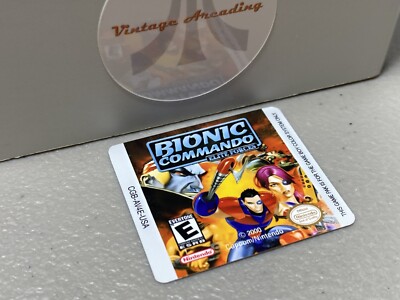 Bionic Commando Elite Force (Nintendo Game Boy) Replacement Label | eBay