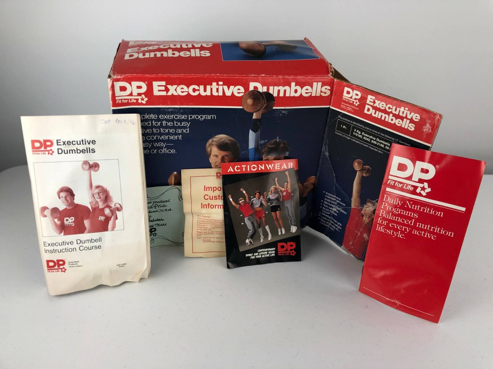 Vintage Orbatron 12 lb Dumbell Weight Set In Original Box DP Executive ...