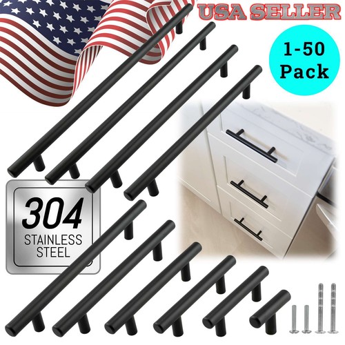 Matte Black 304 Grade Stainless Steel Kitchen Cabinet Handles Pulls ...