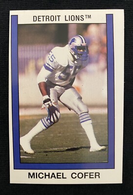 1989 Michael Cofer Detroit Lions Panini Sticker #48 | eBay
