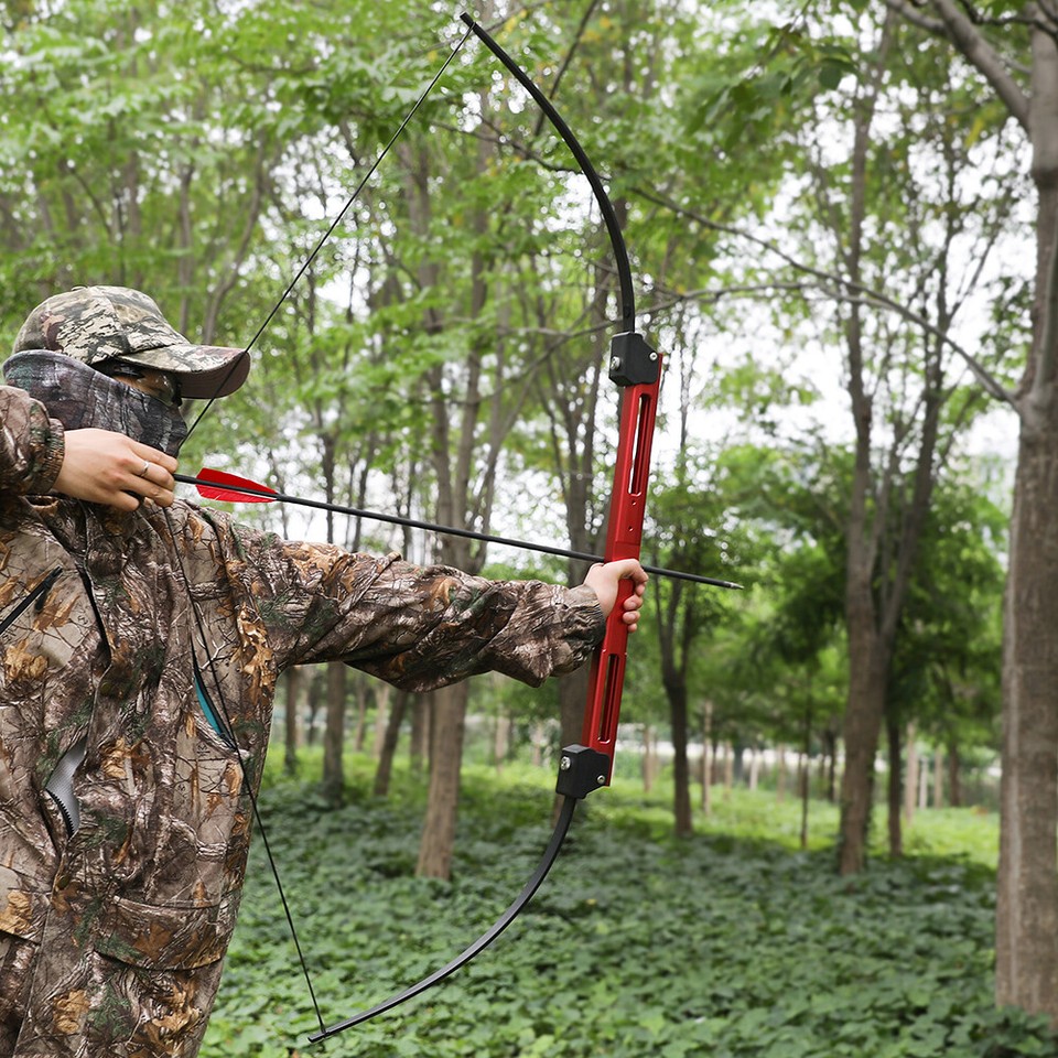 54" Archery Folding Recurve Bow 35lbs Portable Longbow Outdoor Shoot ...