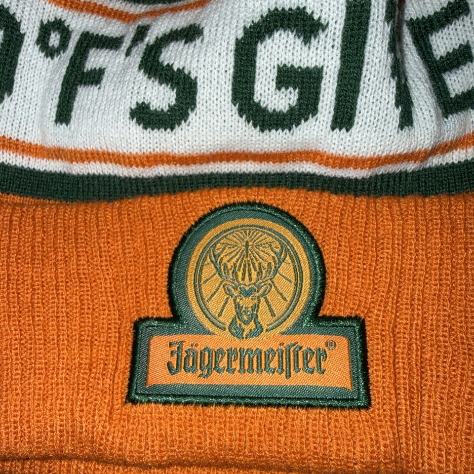Jagermeister Embroidered Beanie Cap Orange Logo, One Size, Winter Brand ...