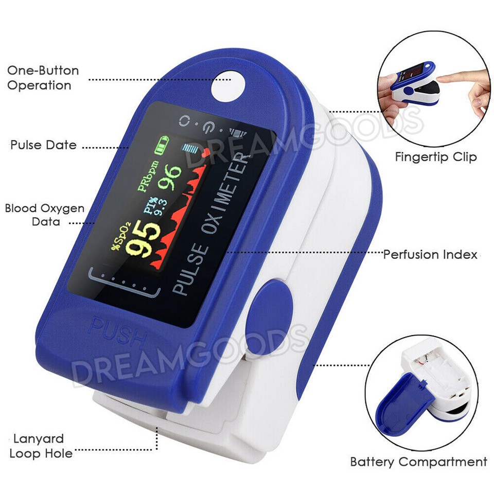 Professional Finger pulse Oximeter Blood Oxygen Saturation & Heart Rate ...