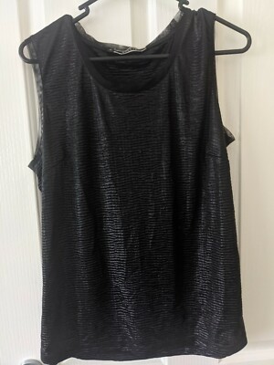 Basque Black Blouse Tank Size 12 VGUC | eBay Australia