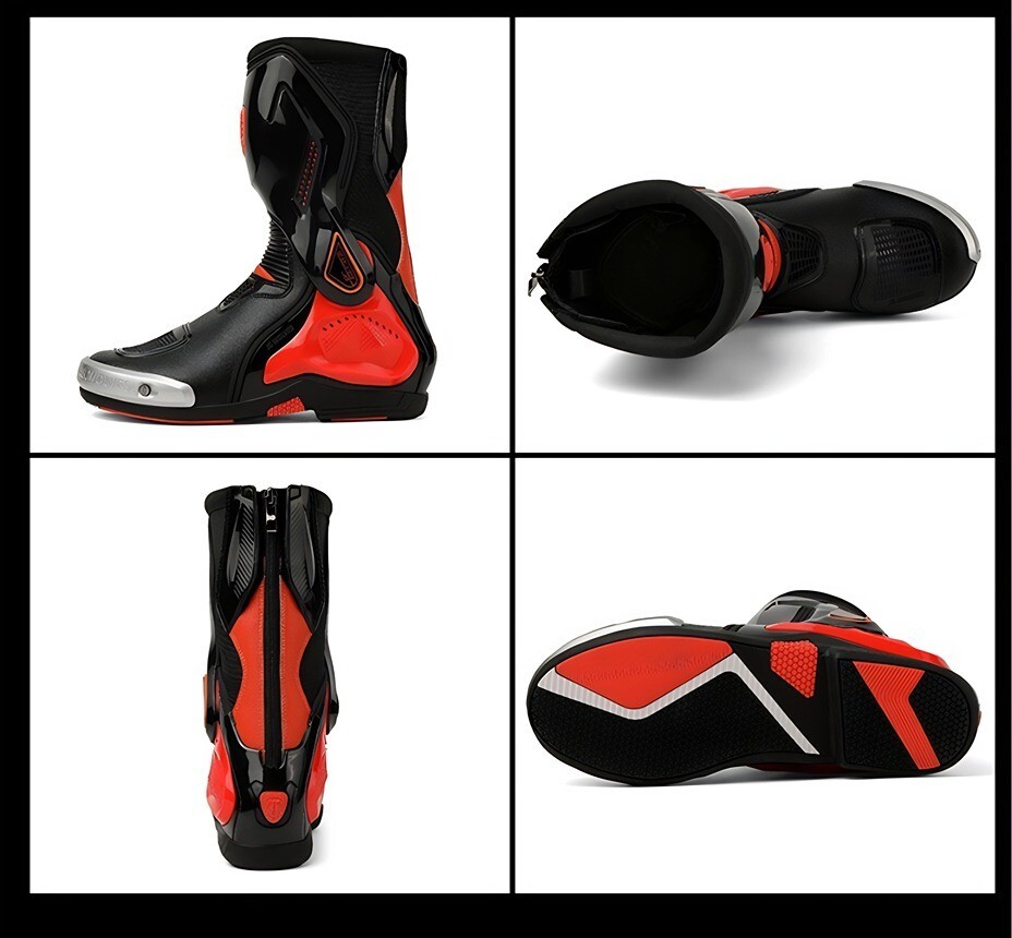 Motorcycle High-top Biker Boots Racing Bike Boots Breathable Street ...