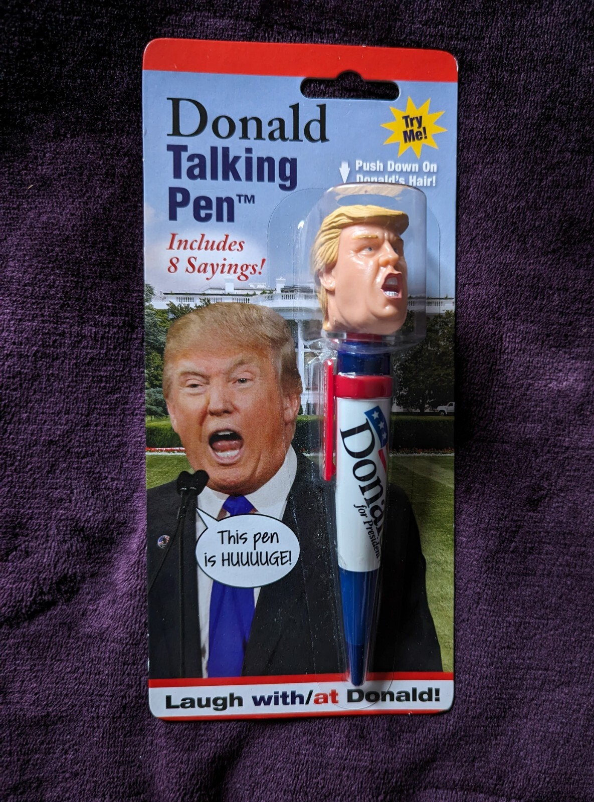 Donald Trump Talking Pen 8 Different Sayings Real Voice Just Click and ...