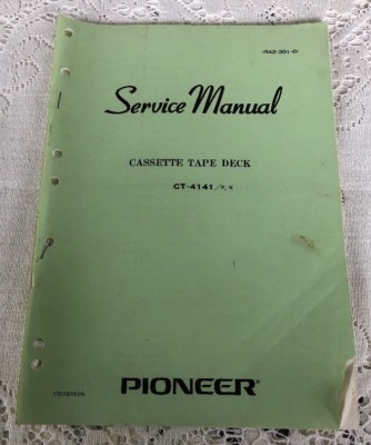 PIONEER CT-4141/P,K CASSETTE TAPE DECK ORIGINAL SERVICE MANUAL SCHEMATIC M326 | eBay