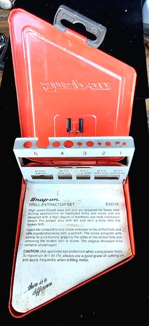 Snap-on 10 PC Right Hand Drill Extractor Set EXD10 for sale online | eBay