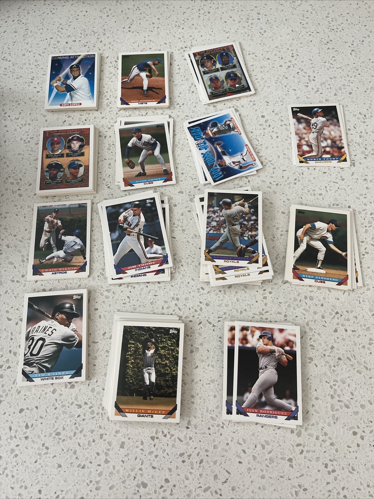 1993 Topps Baseball Lot Of 160 Stars Rookies | eBay