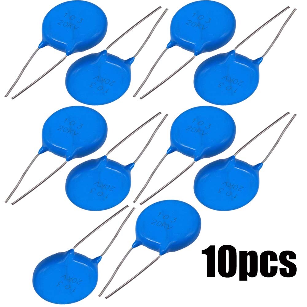10Pcs Ceramic Disc Capacitors 10000pf 10nf 0.01uf 103 20000V 20KV USA ...