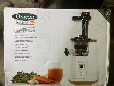 FOR PARTS Omega Cold Press 365 Vertical Masticating Juicer, 3 Stage ...