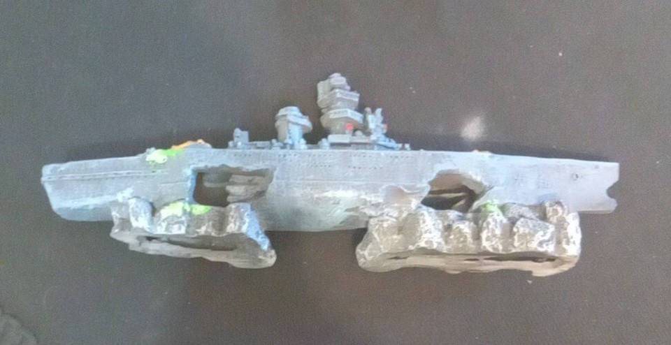 Aquarium Shipwreck Sunken Ship Resin Fish Tank Decorations Navy ...
