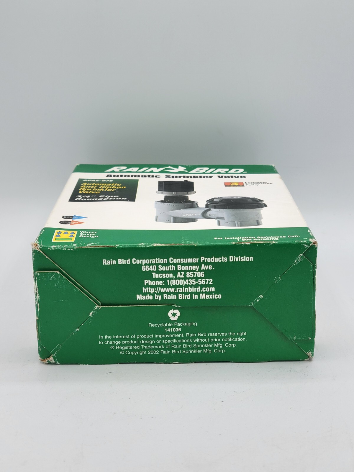 Rain Bird APAS-075 Automatic Sprinkler Valve with Anti-Siphon Vacuum ...