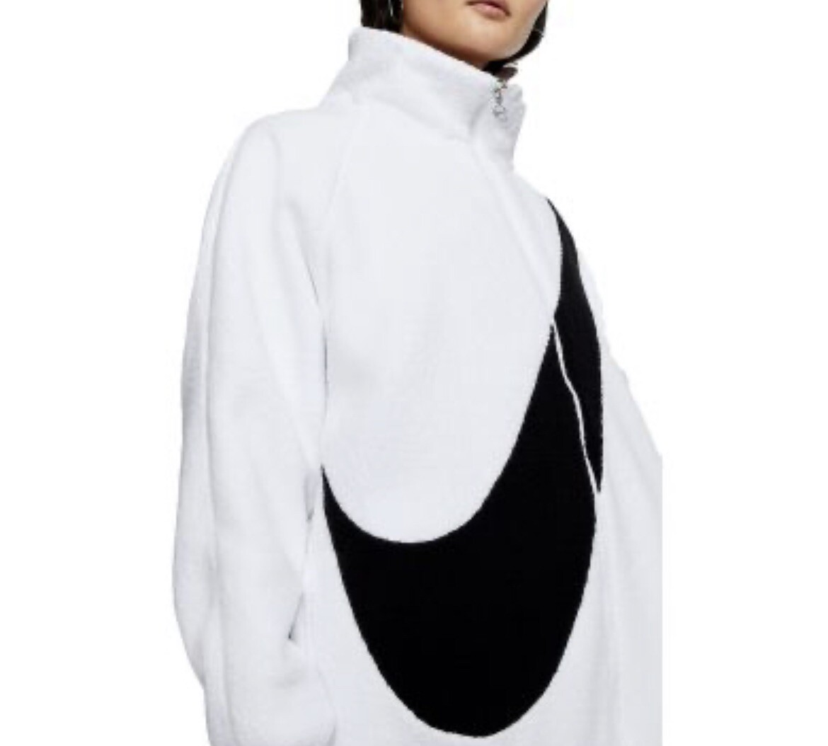 NIKE SPORTSWEAR SWOOSH REVERSIBLE SHERPA JACKET White Size M Womens | eBay