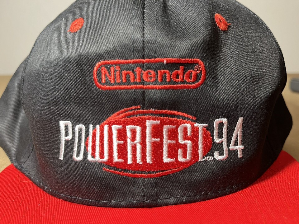 Nintendo Powerfest '94 Vintage Promo Black Snapback Hat Never Washed ...